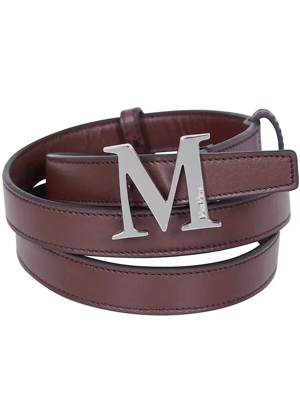 Max Mara Classic Leather Belt - Brown