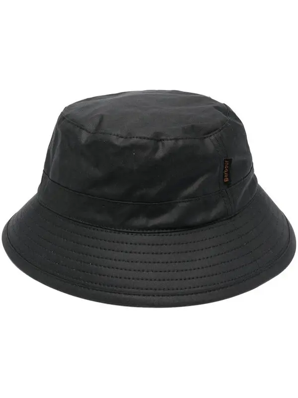 Barbour Waxed Cotton Bucket Hat - Black