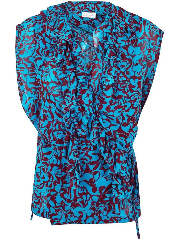 Dries Van Noten Clematis Blouse - Blue