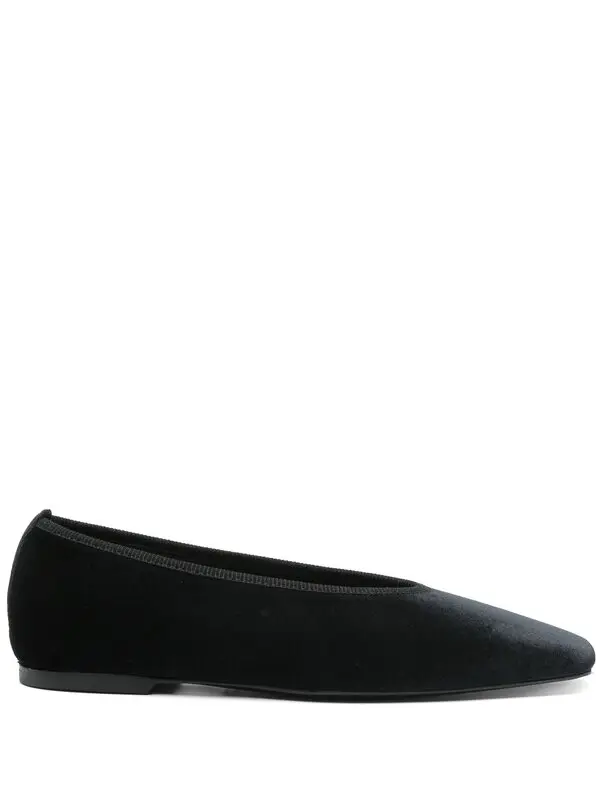 TOTEME Velvet Ballerinas - Black