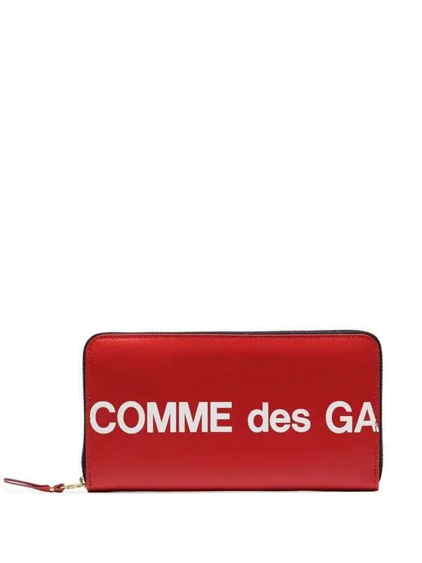 Comme Des Garçons Huge Logo 205x100 Mm" Wallet - Red