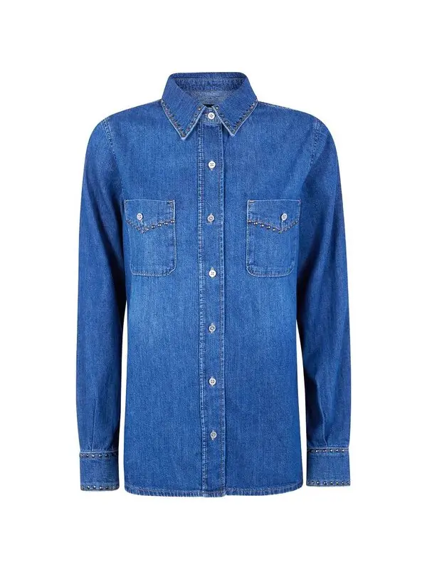 Seven For All Mankind Western Studded Shirt - Blue