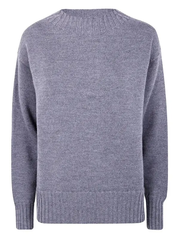 DRUMOHR Long Sleeve Crew Neck Sweater - Gray