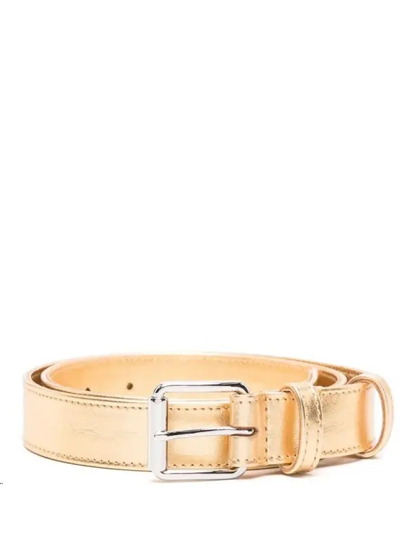 Comme Des Garçons Leather Belt - Metallic