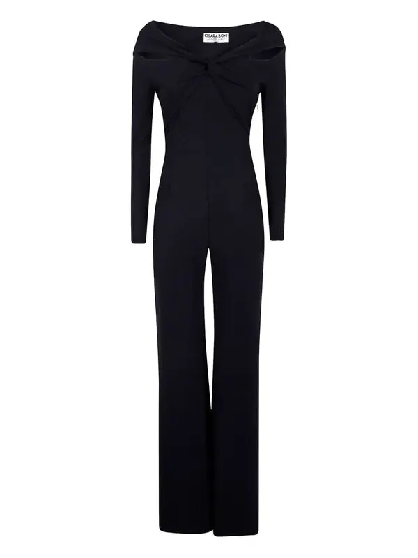 Chiara Boni La Petite Robe Janelle Zp Jersey Jumpsuit - Black