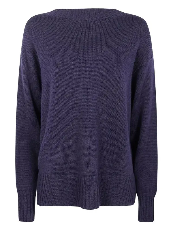 DRUMOHR Long Sleeve Crew Neck Sweater - Blue