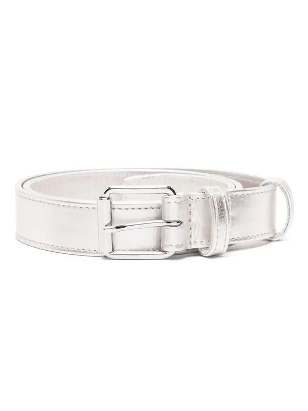 Comme Des Garçons Leather Belt - Metallic