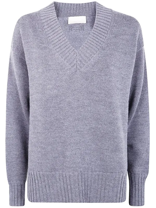 DRUMOHR Long Sleeve V-neck Sweater