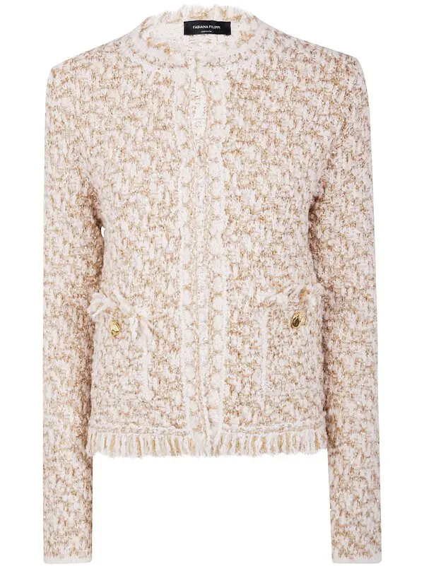 Fabiana Filippi Tweed Boucle Jacket - Beige