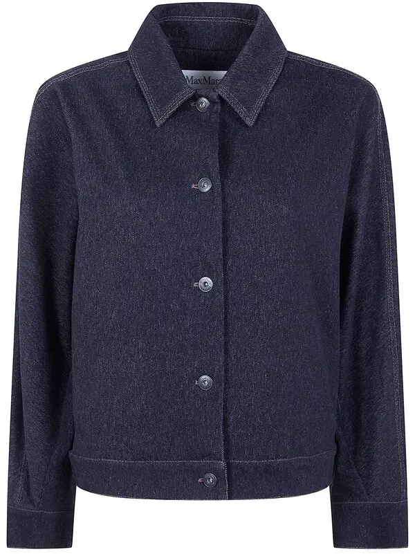 Max Mara Mxpnettare Denim Jersey Jacket - Blue