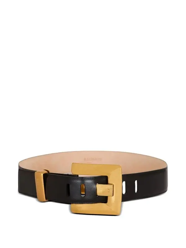 Balmain Anthem 4.5cm Calfskin Belt - Black