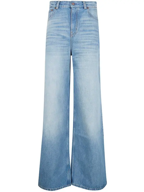 Chloé High-waisted Wide-leg Denim - Blue