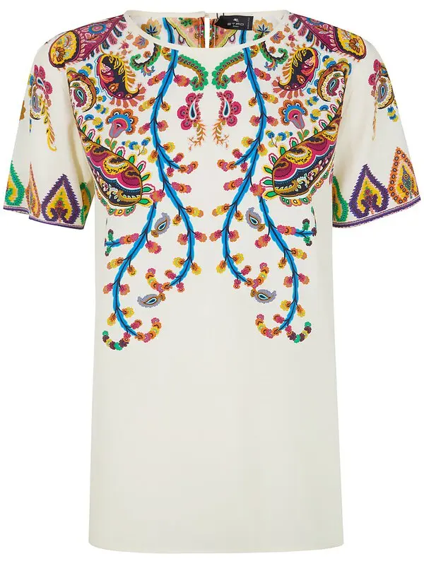 Etro Printed Classic T-shirt - White