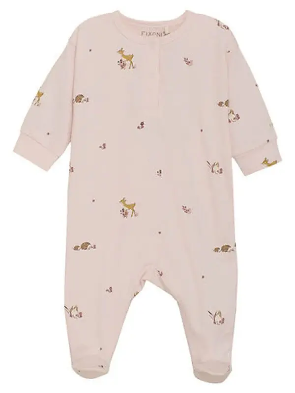 FIXONI Printed Cotton Romper - Pink