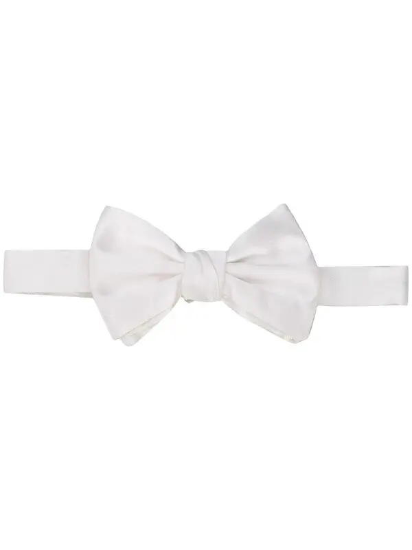 Giorgio Armani Woven Bowtie - White