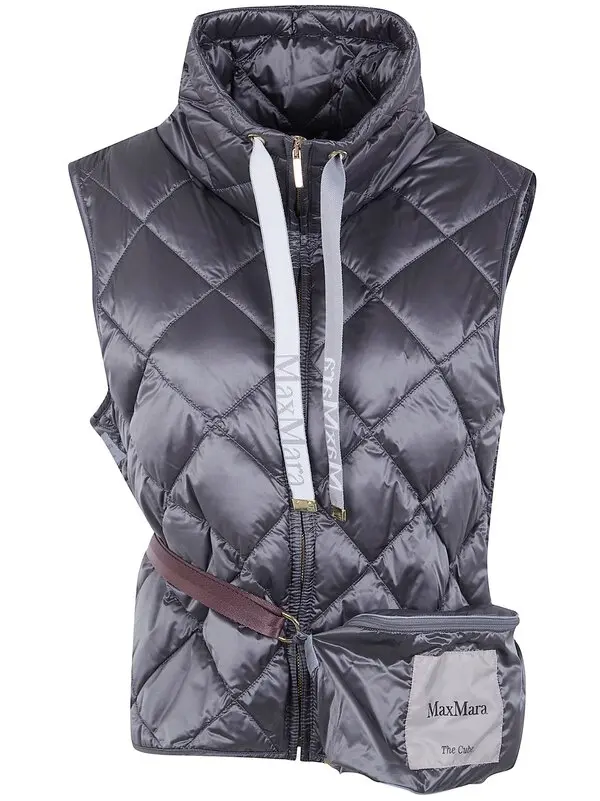 Max Mara Tregic" Sleeveless Padded Gilet - Gray
