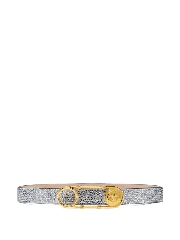 Versace Belt H.30 Calf Leather Strass - Gray