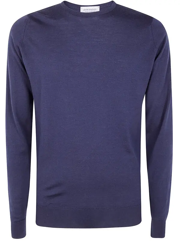 John Smedley Lundy Round Neck Pullover - Blue