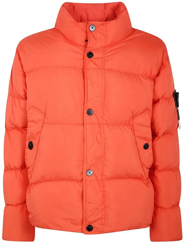 Stone Island Garment Dyed Crinkle Reps Ny Recycled Nylon Bomber - Red