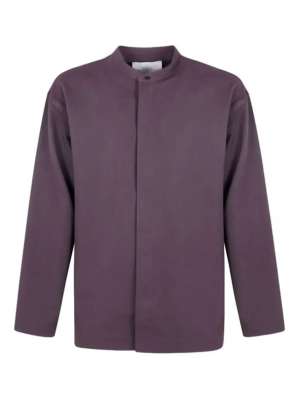 Studio Nicholson Karst' Grandad Collar Shirt - Brown