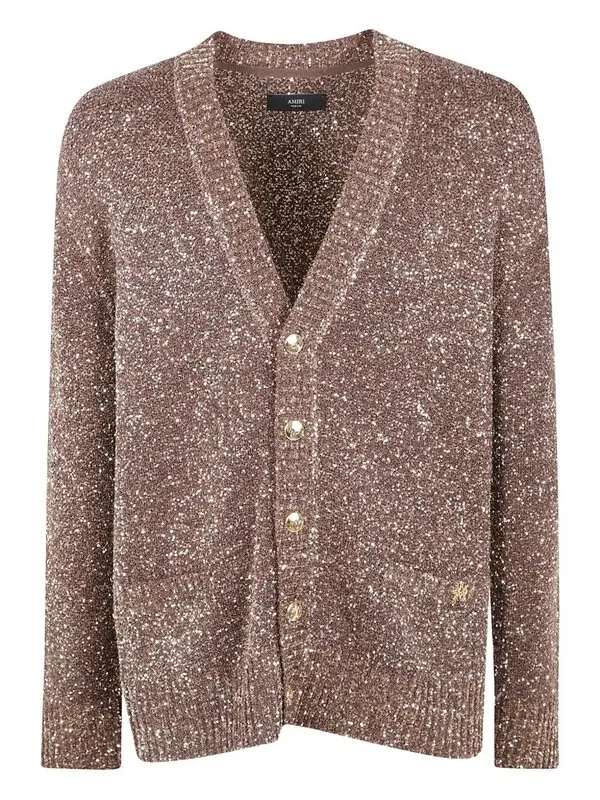 Amiri Ma Crochet Cardigan - Brown