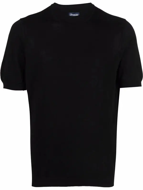 DRUMOHR Short Sleeves Turtle Neck T-shirt - Black