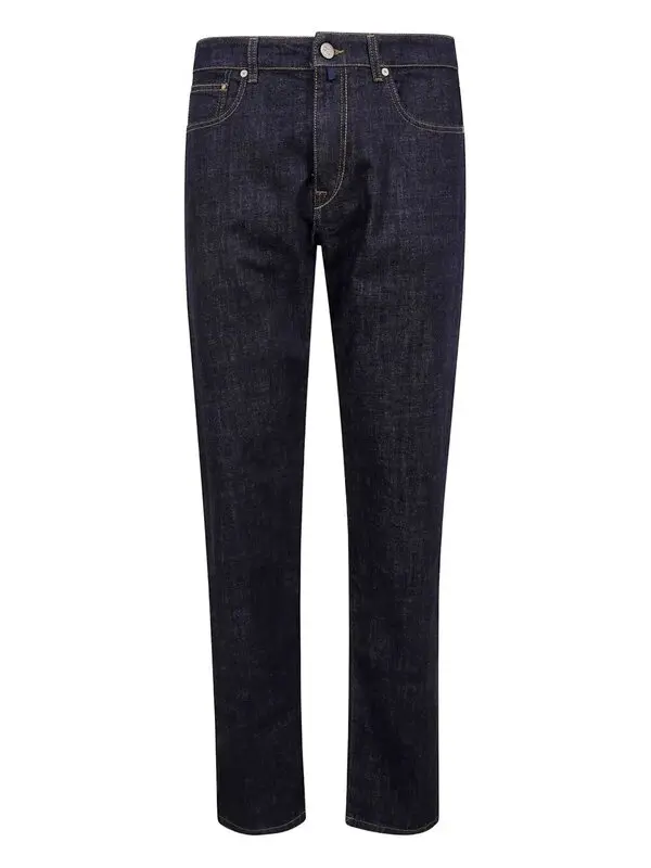 INCOTEX BLUE DIVISION Regular Fit Long Leg Jeans 19cm Bottom - Black