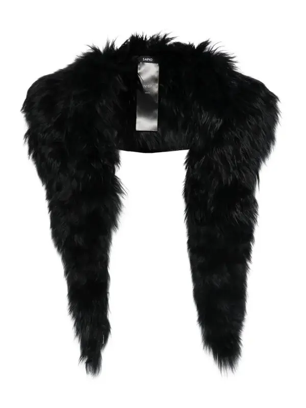 SAPIO Long Fur Collar - Black