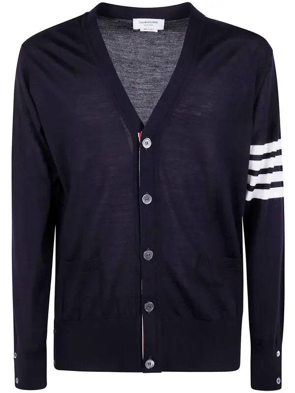 Thom Browne Classic V-neck Cardigan With 4-bar Stripes