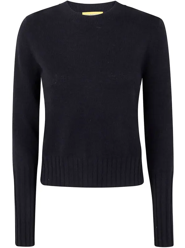 Guest In Residence Shrunken Crew Neck Cashmere Sweater - Black