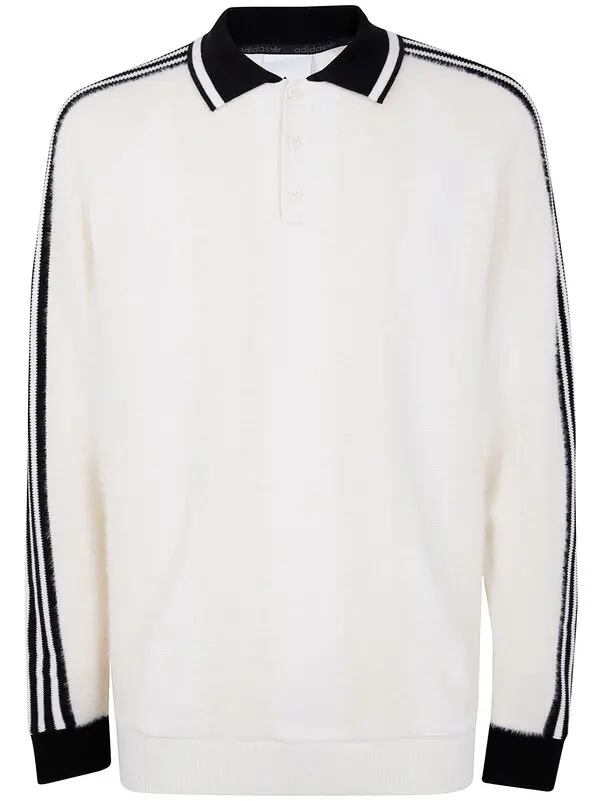 Adidas Knitted Jersey Jacket - White