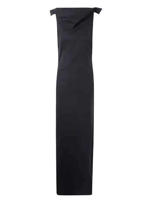JEAN PAUL GAULTIER Long Backless Maxi Dress With Belt - Black