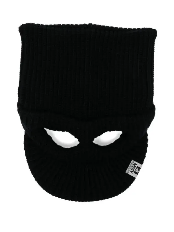 Mihara Yasuhiro Knit Cap With Cat Ears - Black