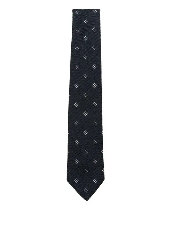 Emporio Armani Rhombus Neck Tie - Blue