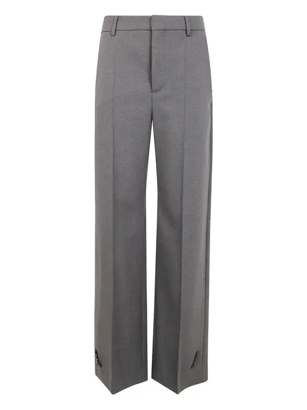 JEAN PAUL GAULTIER Tailoring Trouser With Hem Buttoning Detail - Green