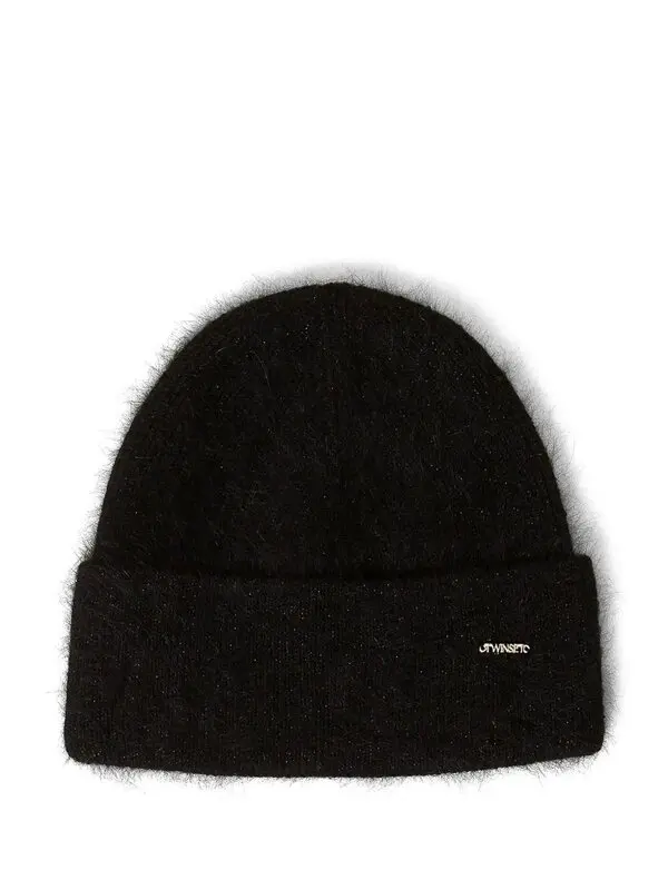 TWINSET Angora Blend Cap - Black