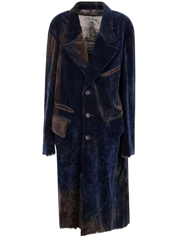 ZIGGY CHEN Velvet Long Coat