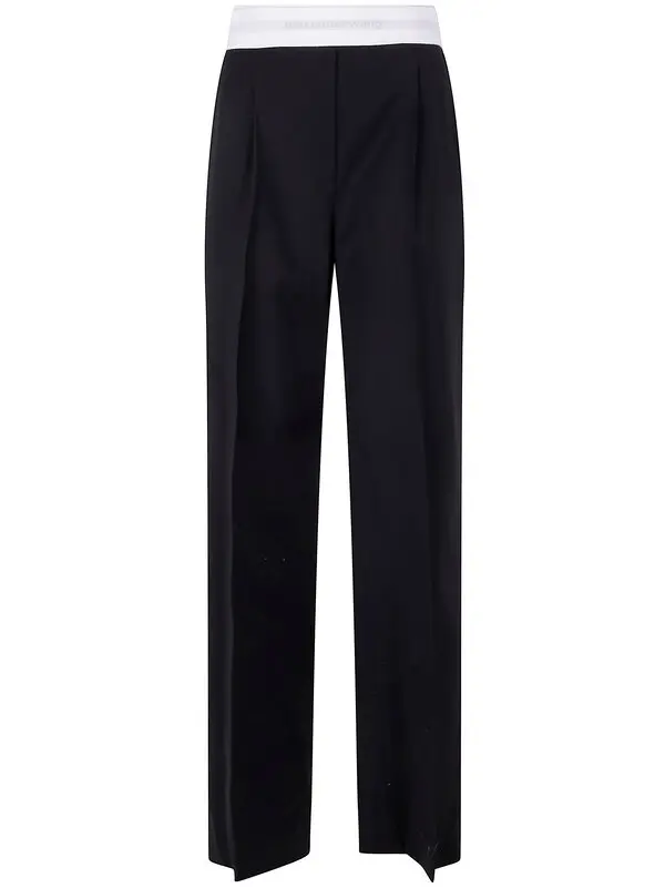 Alexander Wang High Waisted Pleated Pant - Black