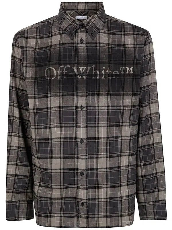 Off White Spray Book Check' Flannel Shirt