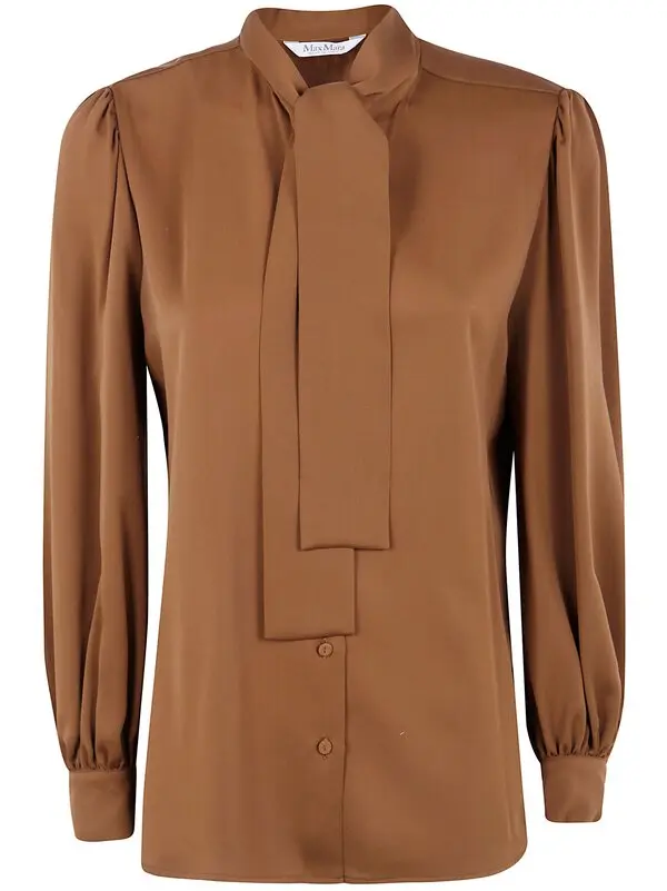 Max Mara Melania Silk Shirt - Brown