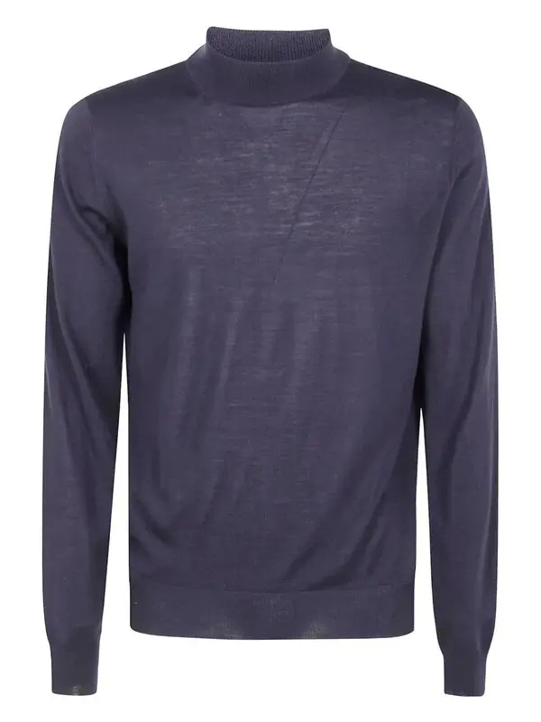 FILIPPO DE LAURENTIIS Mock Turtleneck Sweater - Blue