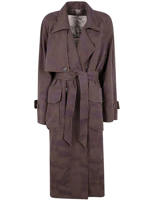 ZIGGY CHEN Jacquard Trench Coat