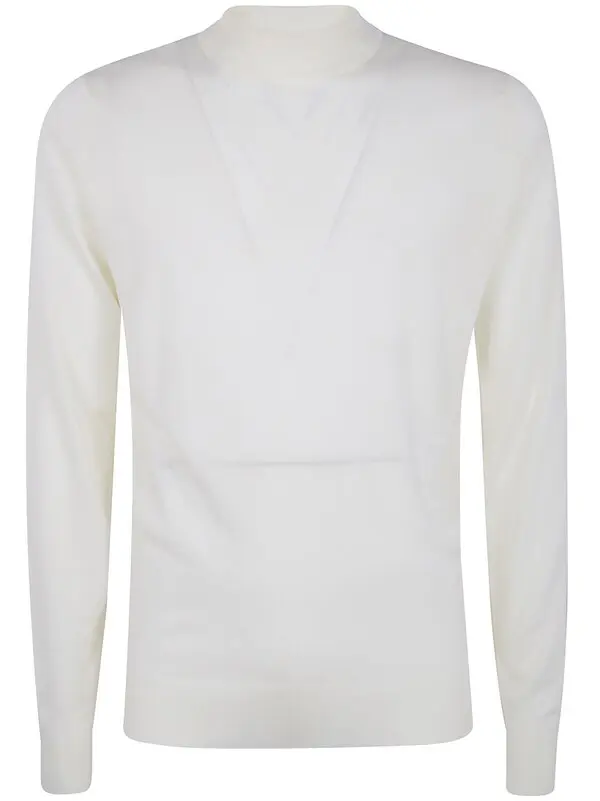 John Smedley Harcourt Mock Neck By - White