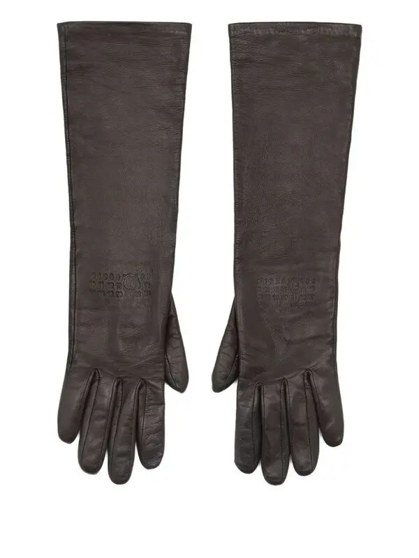 MAISON MARGIELA Leather Gloves - Gray