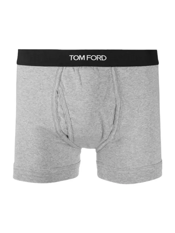 TOM FORD UNDERWEAR Boxer Brief Cotton Stretch Jersey - Gray