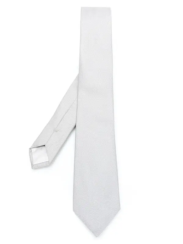 Giorgio Armani Woven Jacquard Standard Tie - Gray
