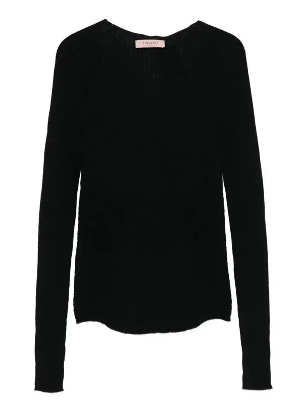 TWINSET Round Neck Wool Sweater