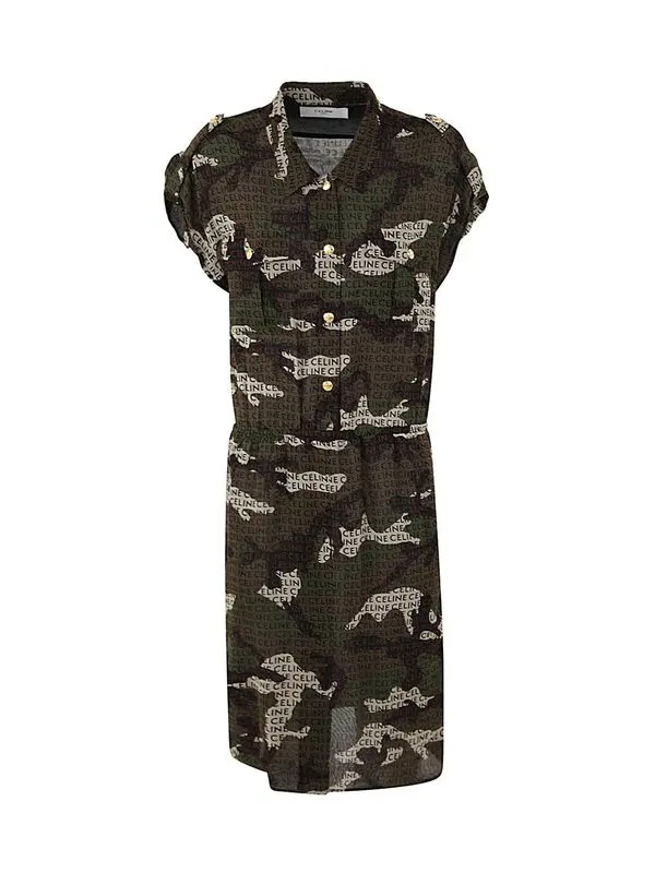Celine Army Pockets Shirtdress