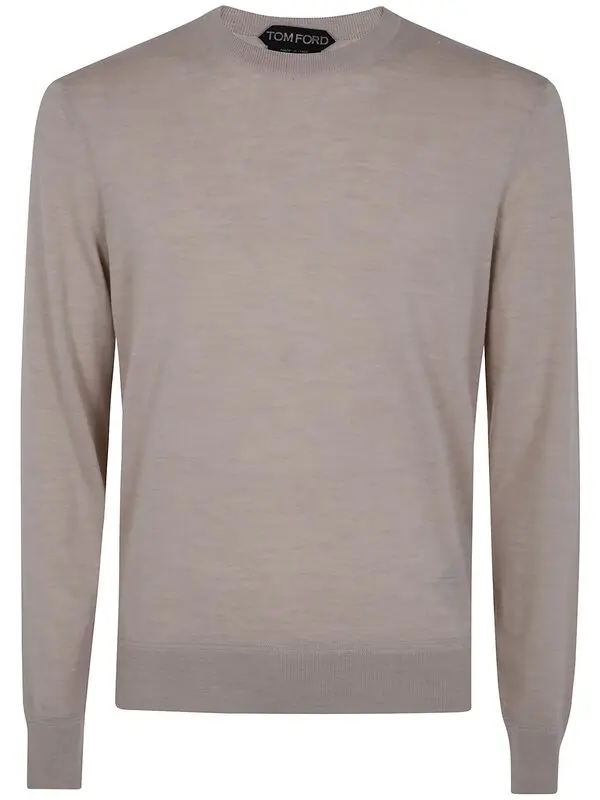 TOM FORD Crew Neck Knitwear - Beige