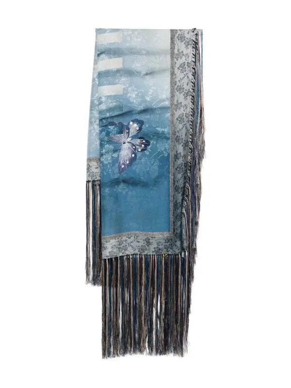PIERRE-LOUIS MASCIA Aloeuw" 135x135 Cm Scarf - Blue